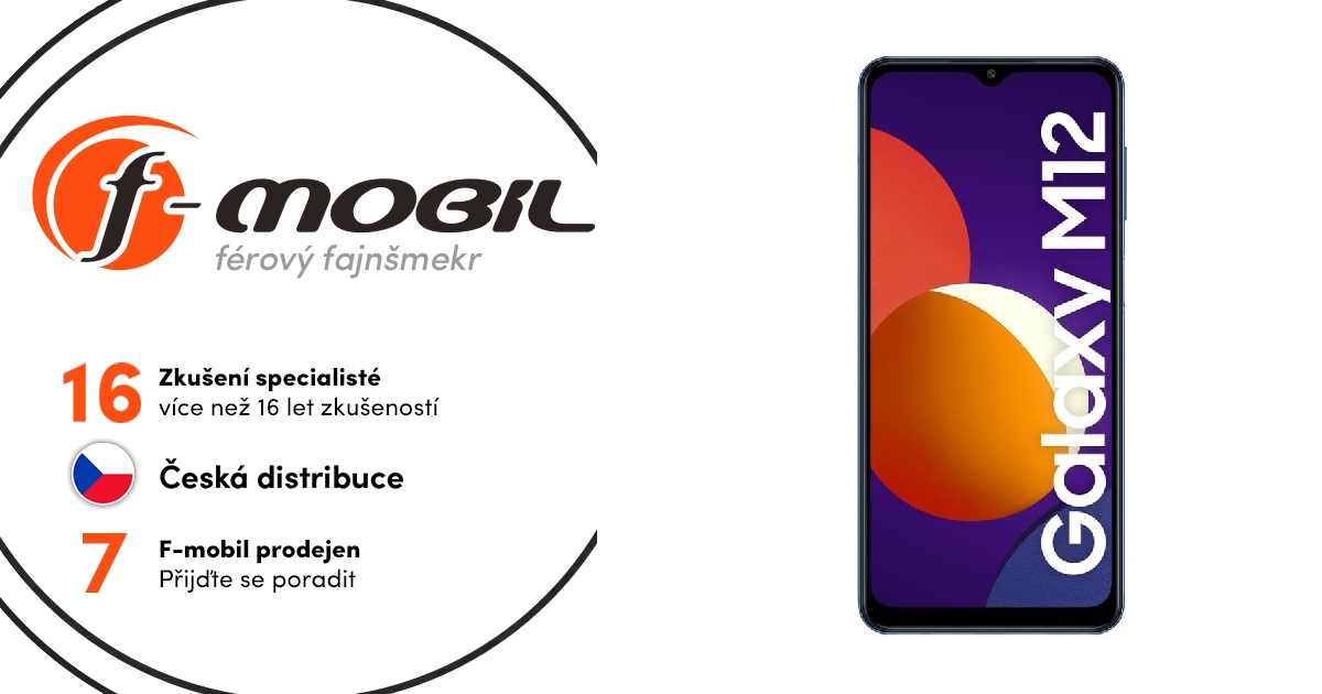 Samsung Galaxy M12 (SM-M127G) 4GB/64GB modrá | F-mobil.cz