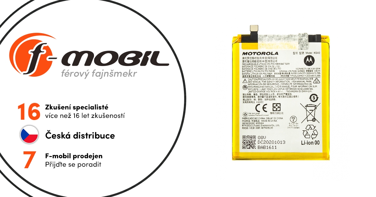 Baterie Motorola KS40 3000mAh Li-Ion | F-mobil.cz