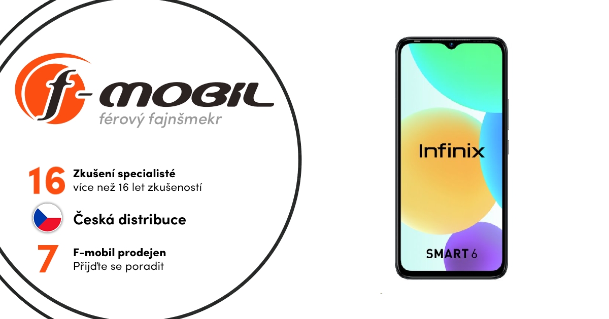 Infinix Smart 6 HD 2GB/32GB Aqua Sky | F-mobil.cz