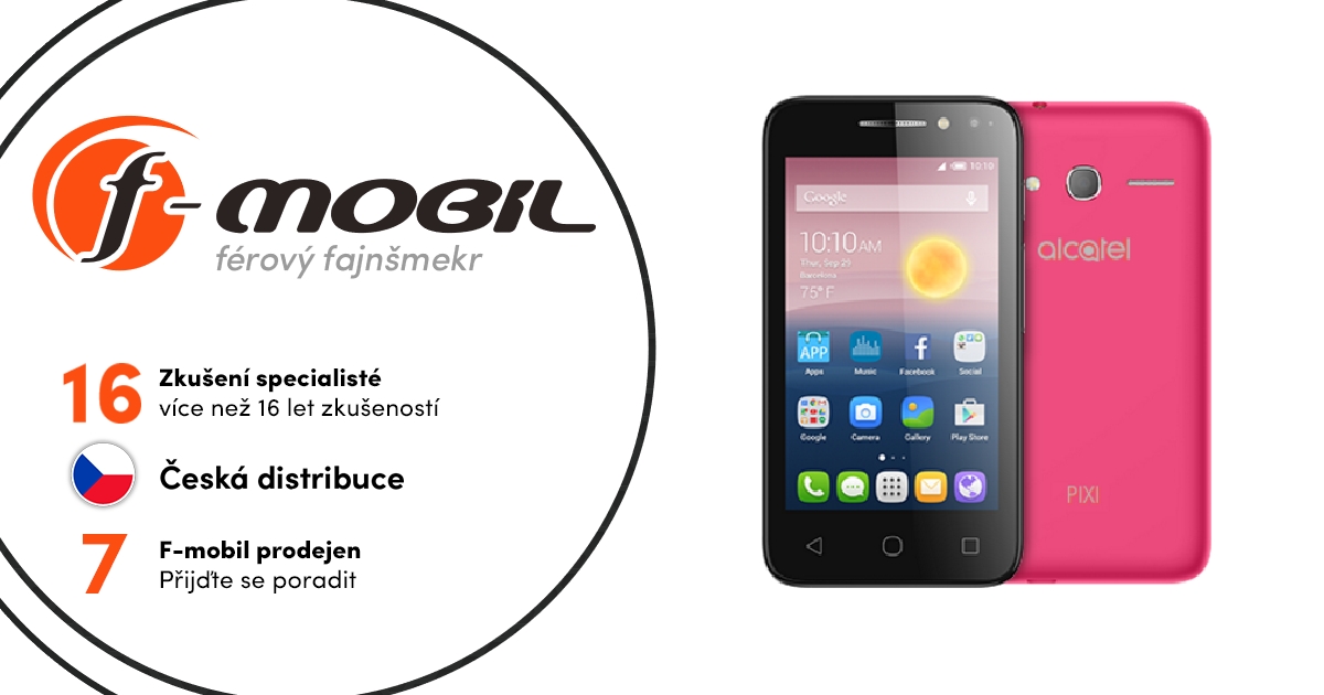 Alcatel Pixi 4 (4) 4034D Neon Pink | F-mobil.cz