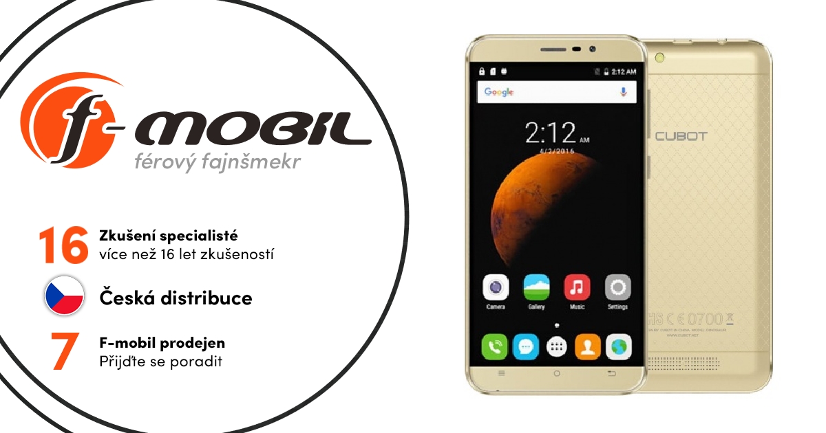 Cubot Dinosaur 16GB LTE Gold | F-mobil.cz