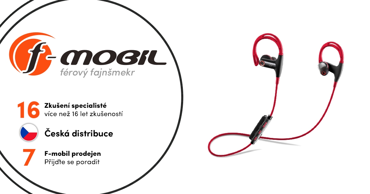 Cellularline FREEDOM Bluetooth stereo sluchátka červeno-černá | F-mobil.cz