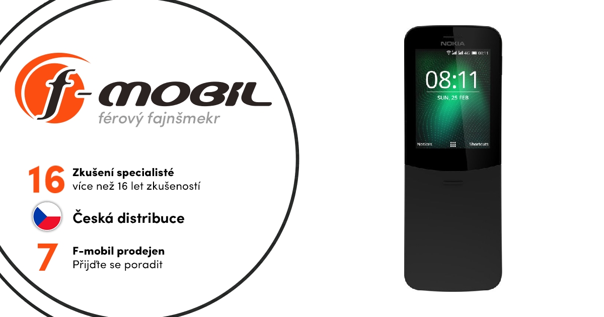 Nokia 8110 4G Single SIM černá | F-mobil.cz