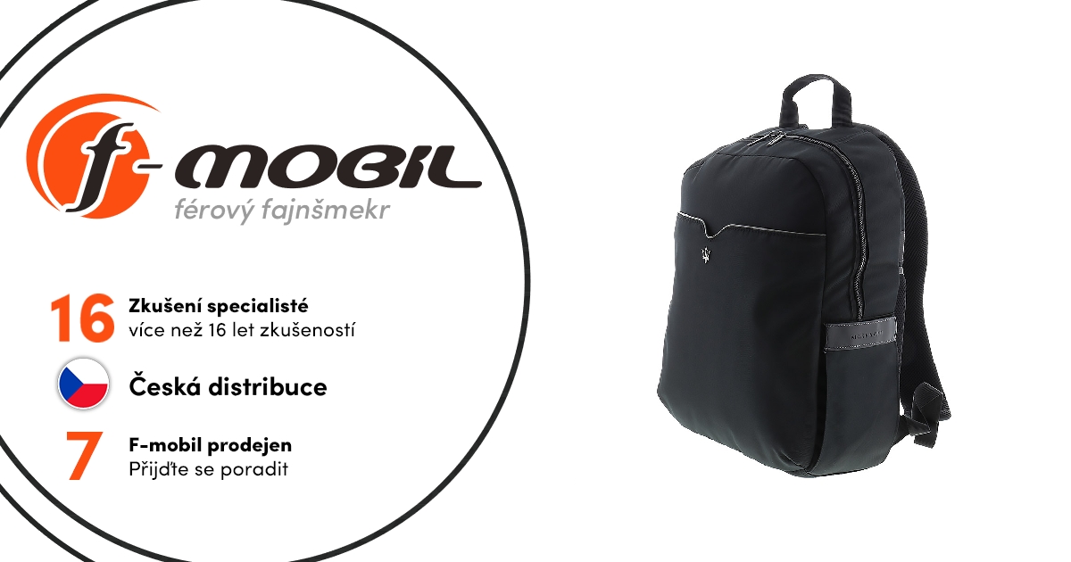 Maserati Gransport Slim MAGTRBPS15BKG Backpack grey line | F-mobil.cz