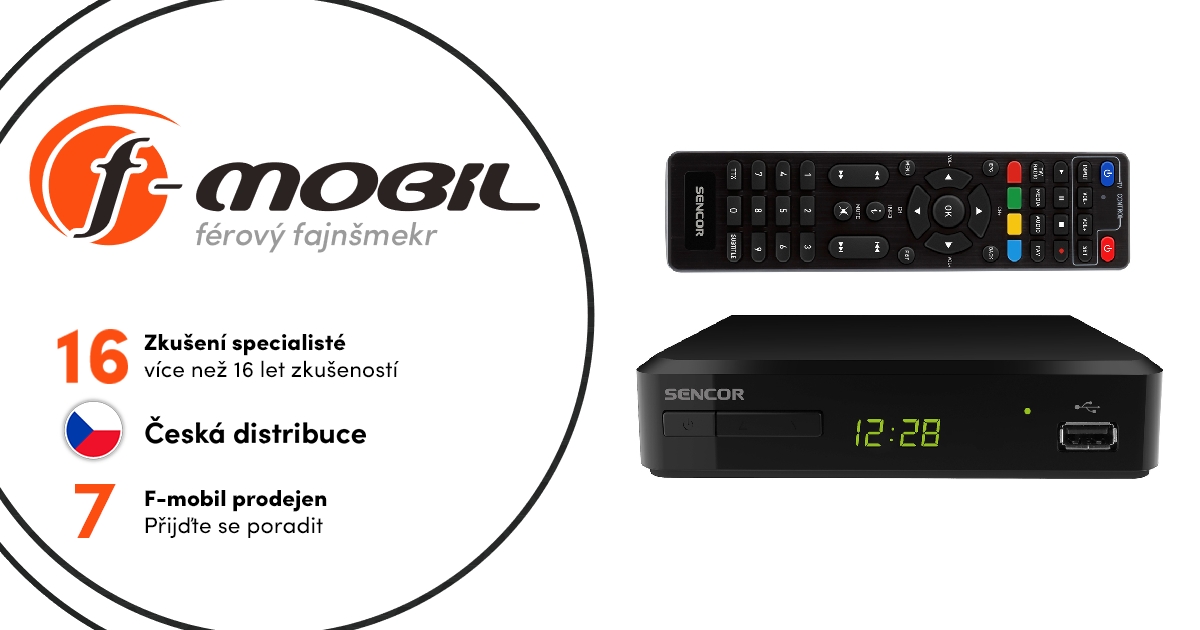 Set-top box Sencor SDB 520T DVB-T2 černá | F-mobil.cz