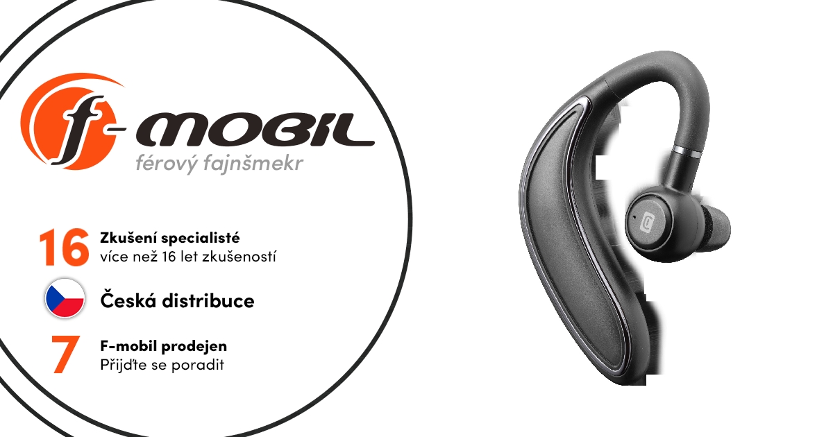 Bluetooth headset Cellularline Bold v ergonomickém tvaru black | F-mobil.cz
