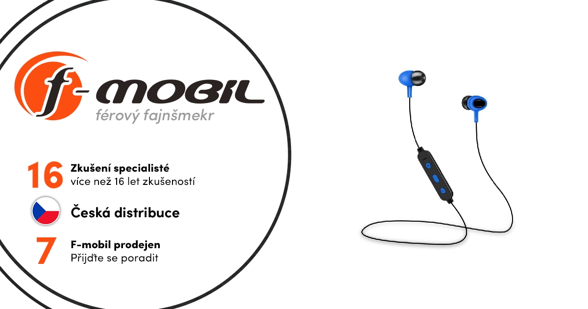 Bezdrátová Bluetooth sluchátka Setty Sport, modrá | F-mobil.cz